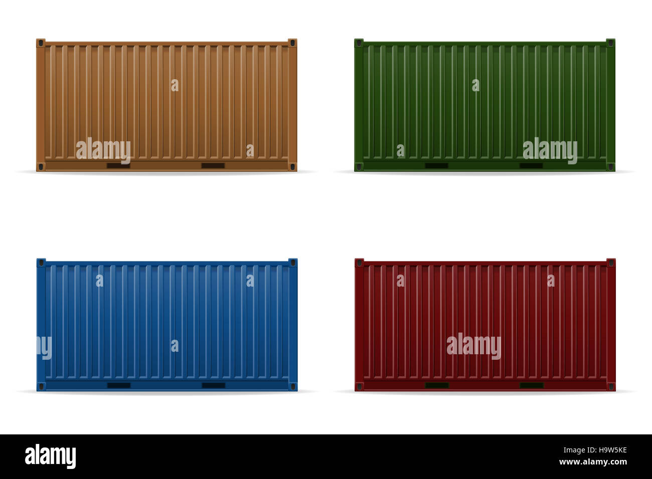 cargo container vector illustration isolated on white background Stock ...