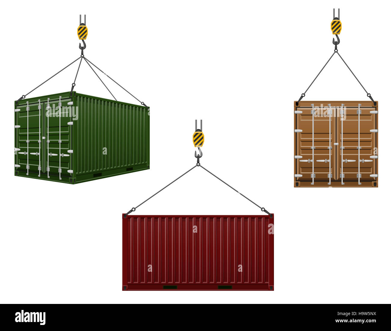 cargo container vector illustration isolated on white background Stock ...