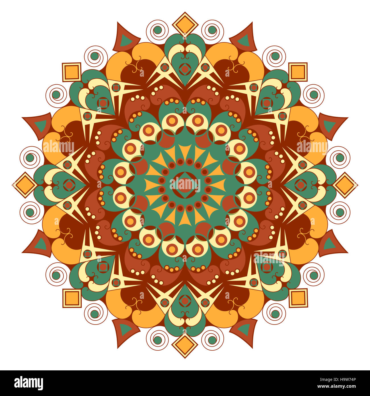 Colorful round ethnic pattern. Element for design Stock Photo - Alamy