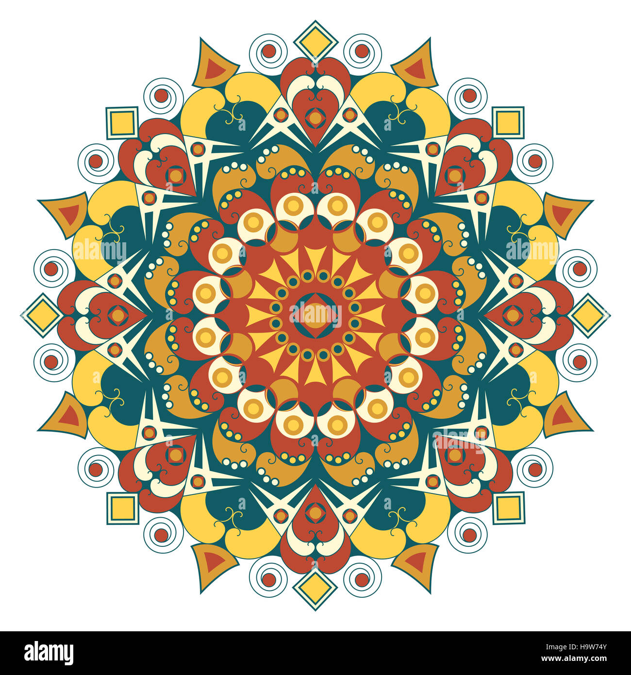 Colorful round ethnic pattern. Element for design Stock Photo - Alamy