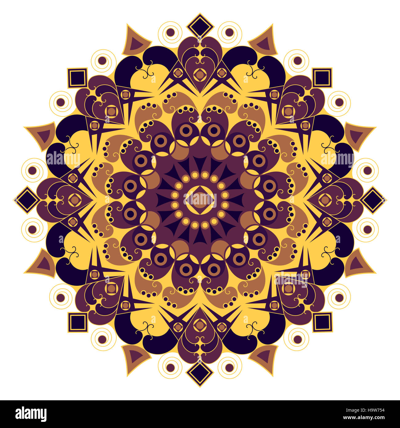 Colorful round ethnic pattern. Element for design Stock Photo - Alamy
