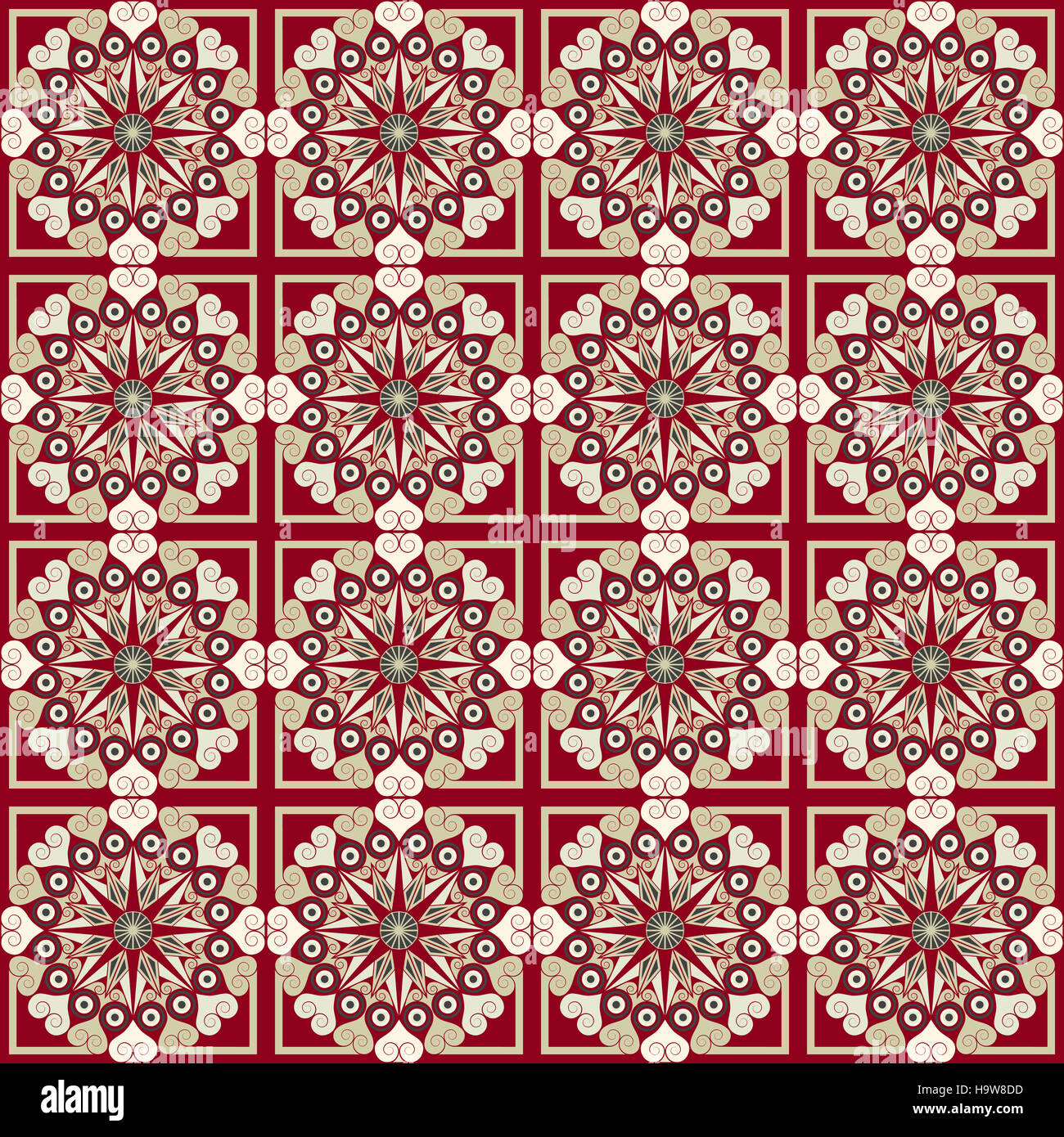 Vector seamless pattern. Colorful ethnic ornament. Arabesque style ...