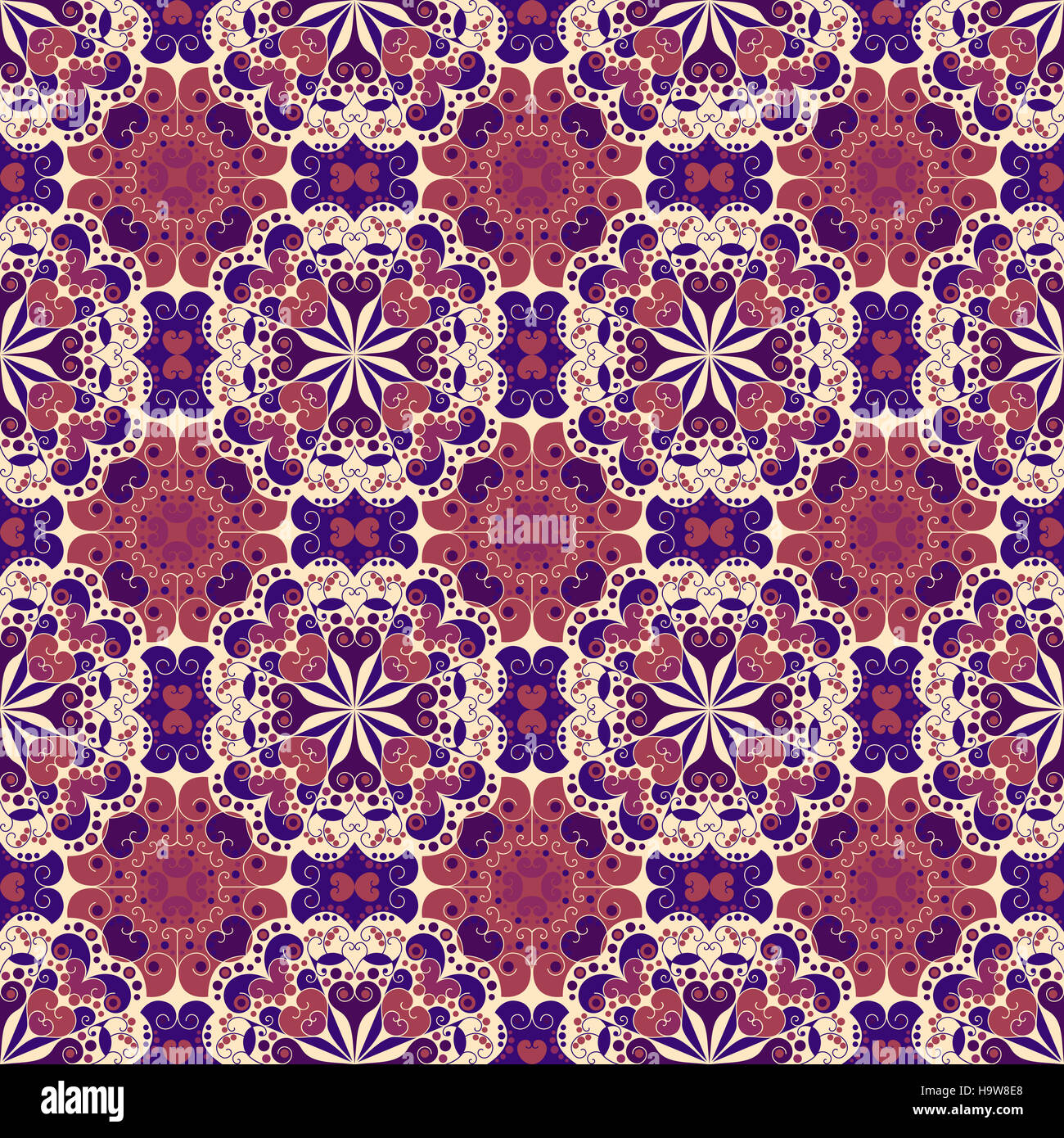Vector seamless pattern. Colorful ethnic ornament. Arabesque style ...
