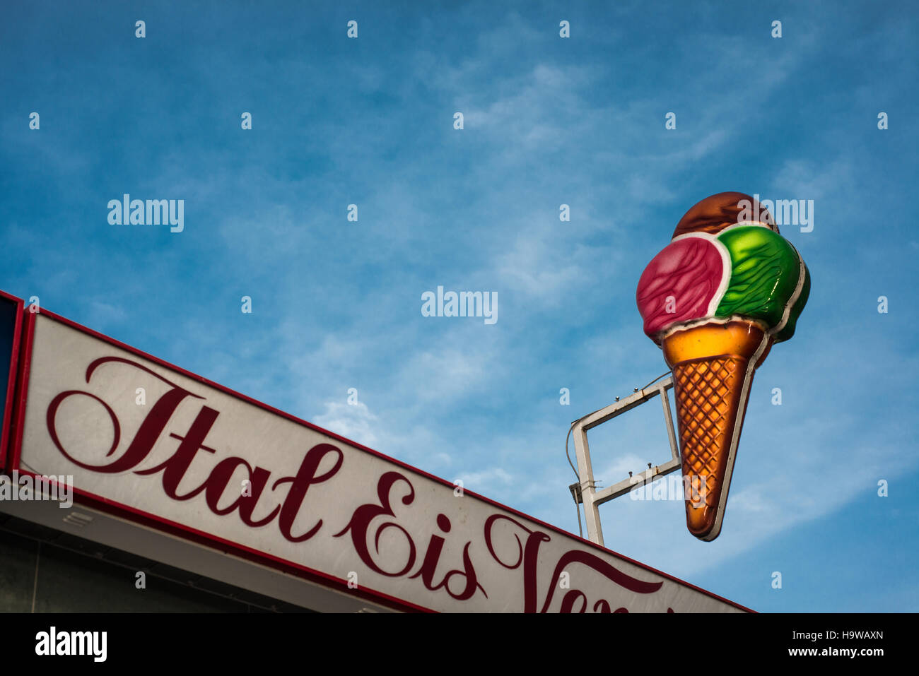 old sign of an ice Stock Photo - Alamy