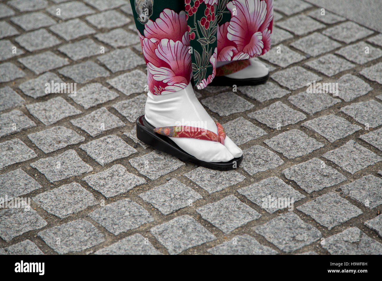 Geisha`s Traditional Sandals "Geta" in Fushimi Inari shrine in Kyoto ...