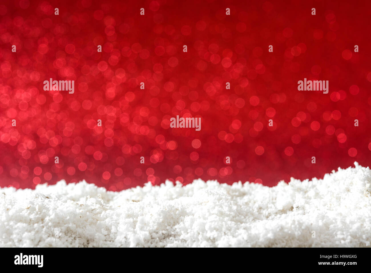 Snow and red glitter background.Copyspace Stock Photo - Alamy