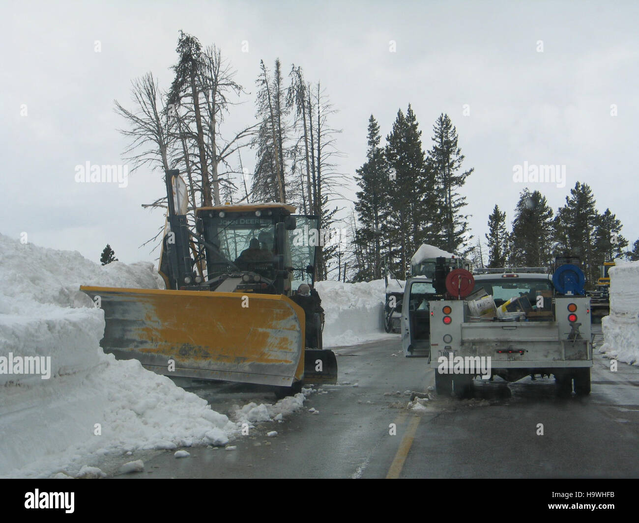 A photograph taken west of Sylvan Pass in Yellowstone National Park ...