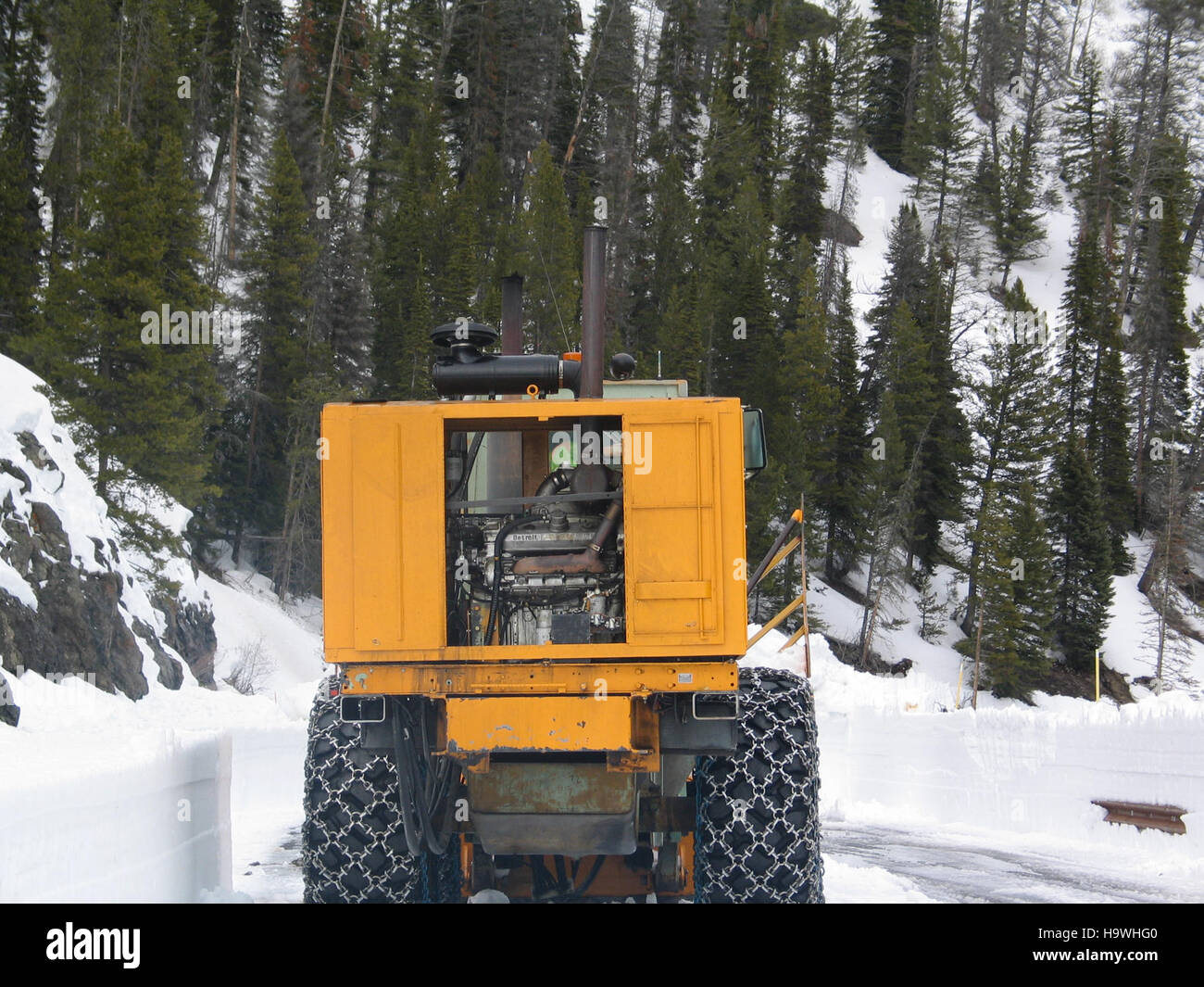 A Hough Loader is used on the East Entrance Road of Yellowstone ...