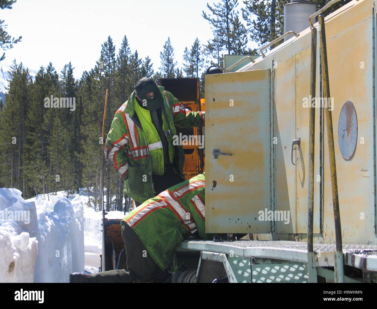 Maintenance staff at Yellowstone National Park repair and maintain ...