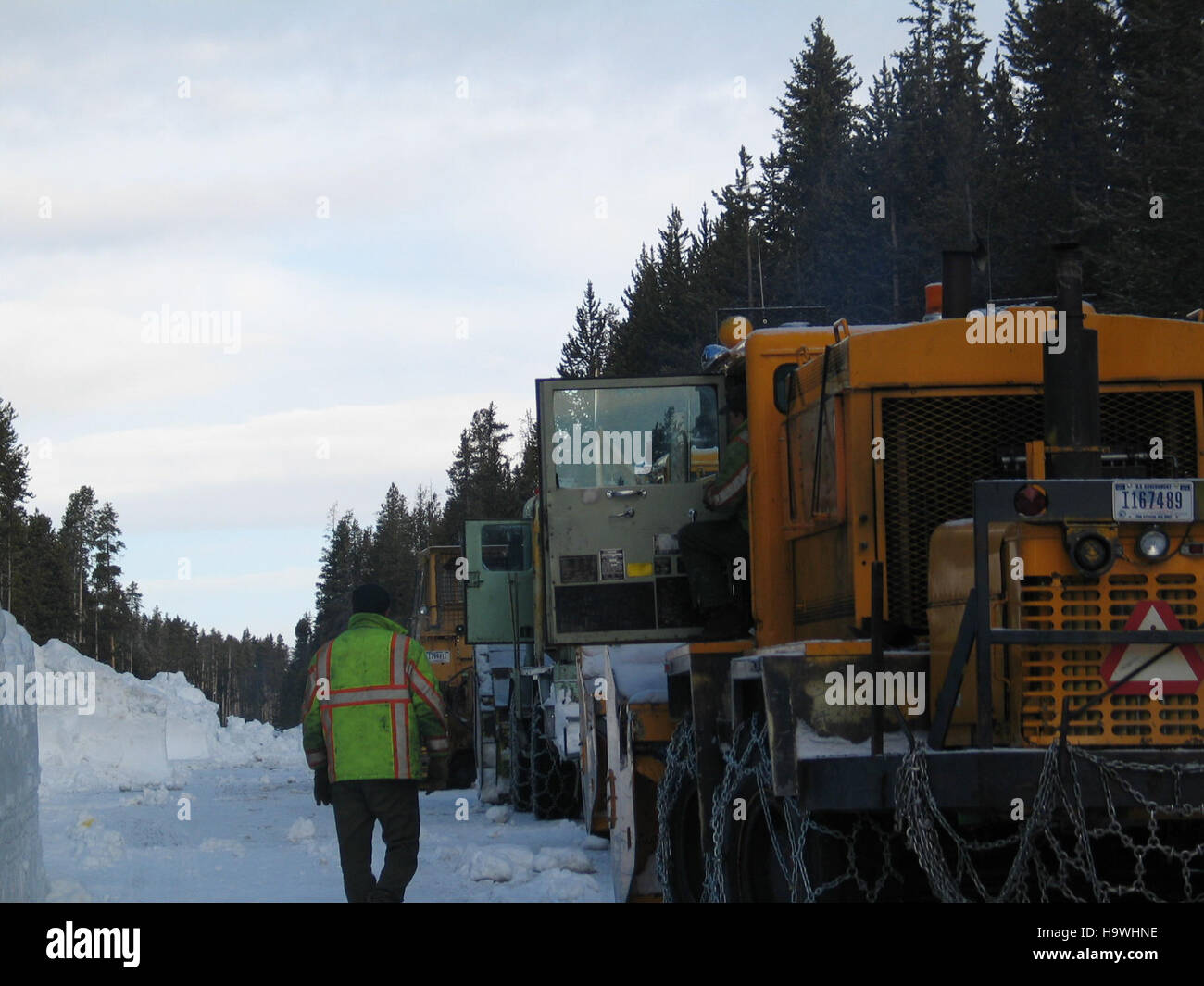 At Yellowstone National Park, vehicles line up on Craig Pass, an iconic ...