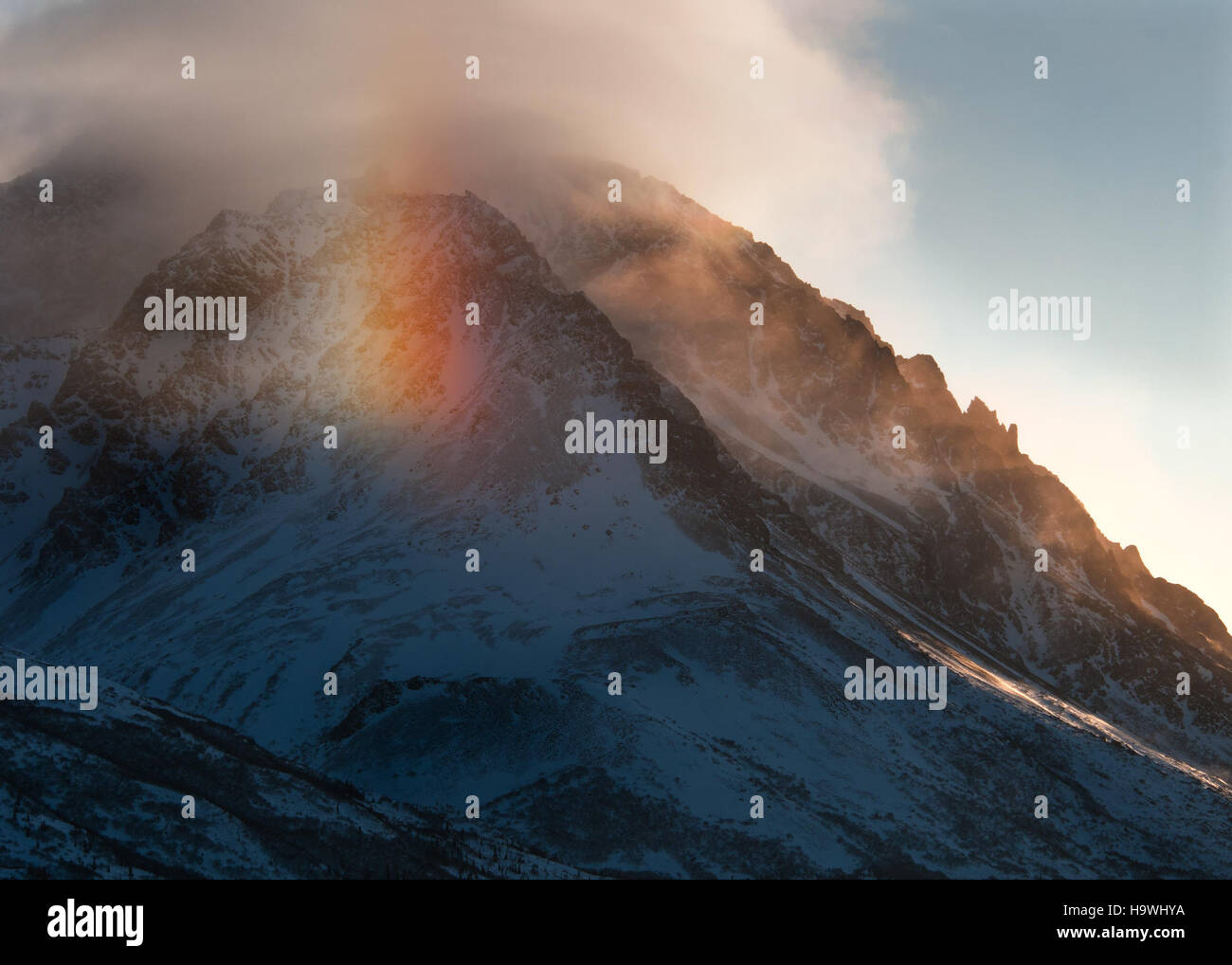 A rare sundog phenomenon captured in Denali National Park, highlighting ...