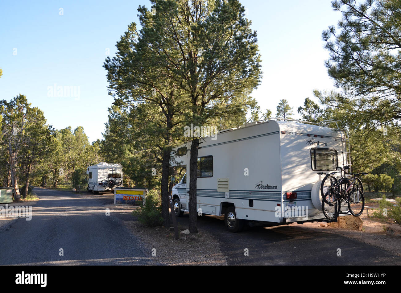 This image captures the Mather Campground in Grand Canyon National Park ...