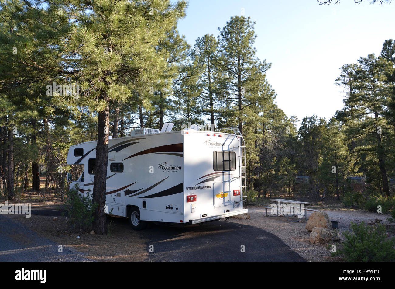 Mather Campground, located at the South Rim of the Grand Canyon ...