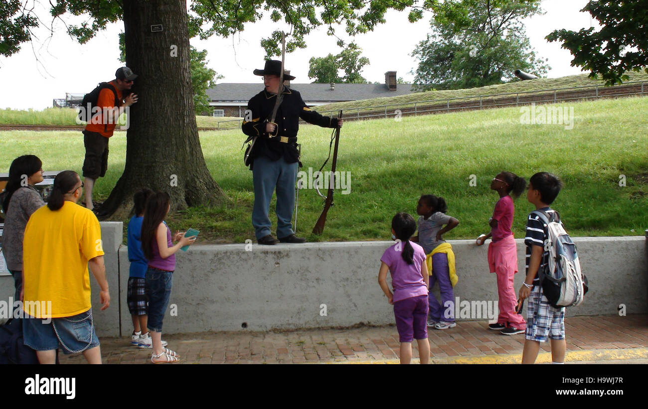 govislandnps 5840417478 Greg top o' dock3 Stock Photo - Alamy