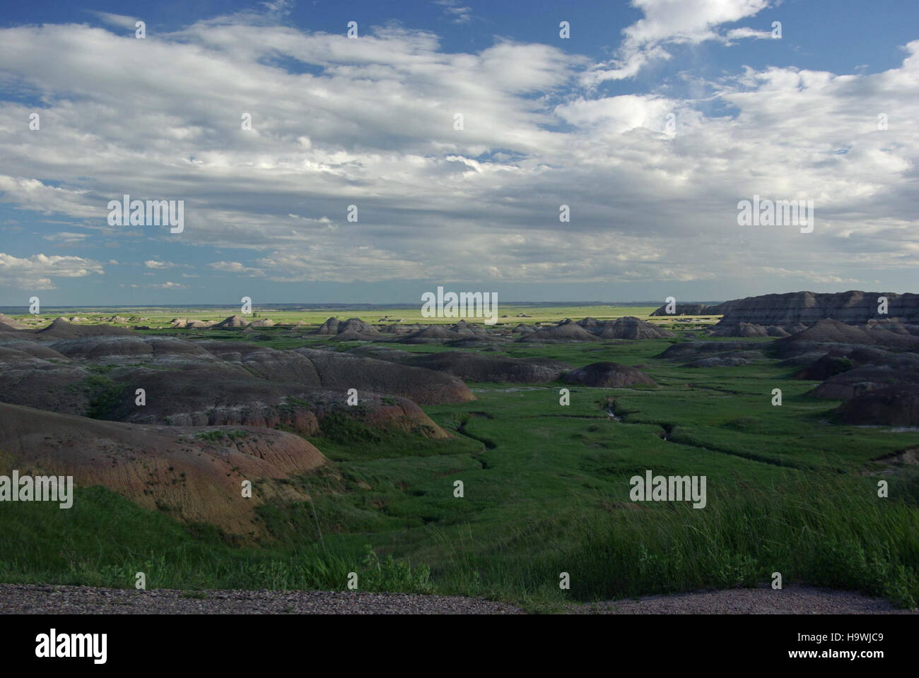 The Yellow Mounds and Prairie area of Badlands National Park features ...