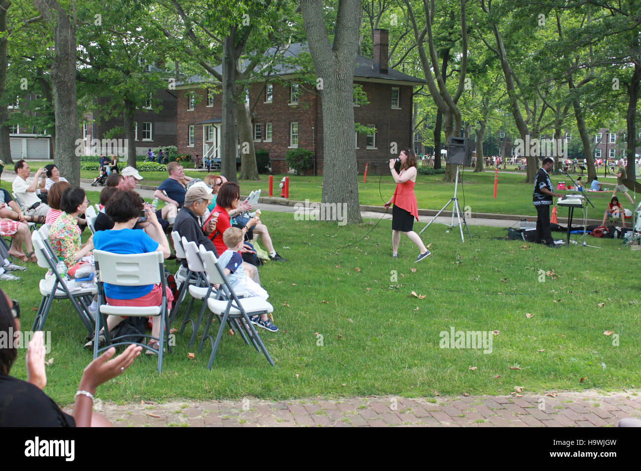 A scenic view from Governors Island National Park, showcasing the park ...