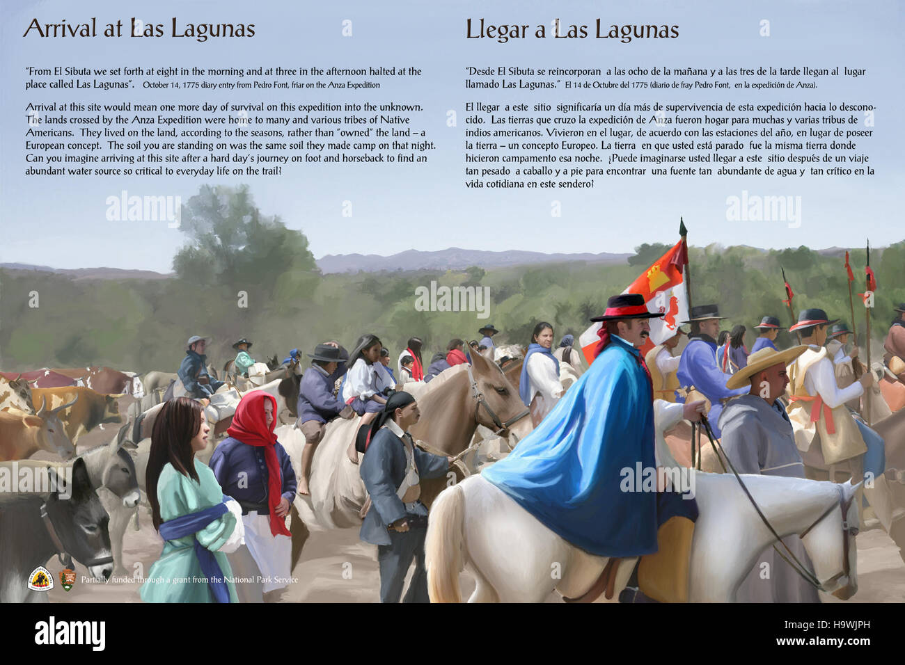 The interpretive wayside exhibit at Las Lagunas de Anza National ...