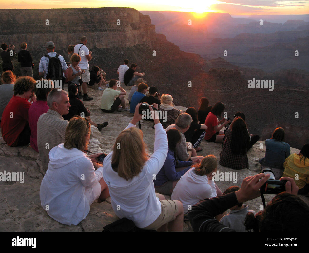 A sunset view from Yavapai Point, a prominent vantage point along the ...