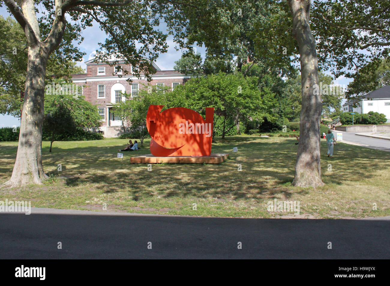 A landscape view from Governors Island National Park showcases its ...