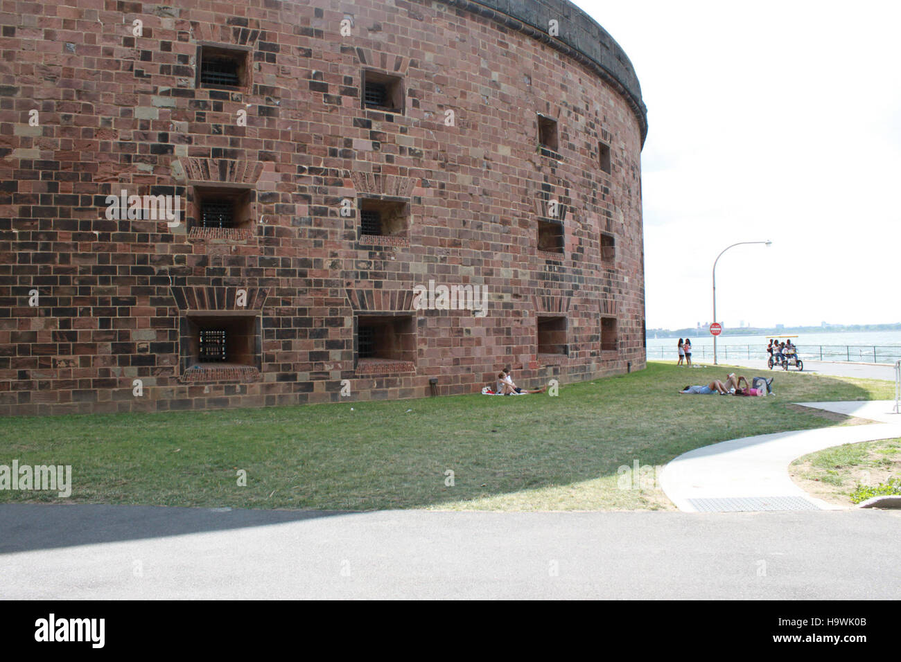 A scenic view of Governors Island National Park, showcasing its ...