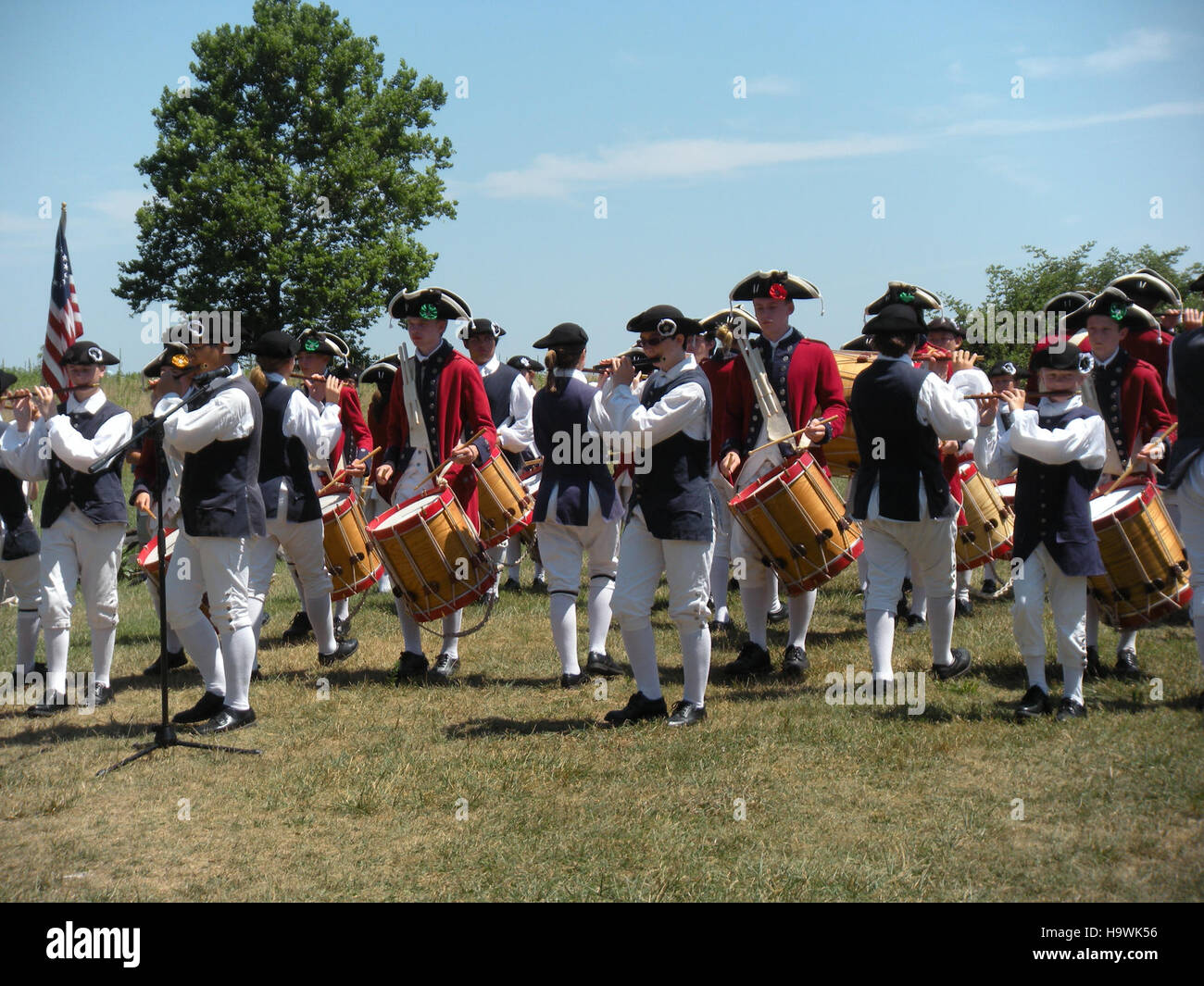 The Fifes and Drums of York Town perform during a historical event at ...