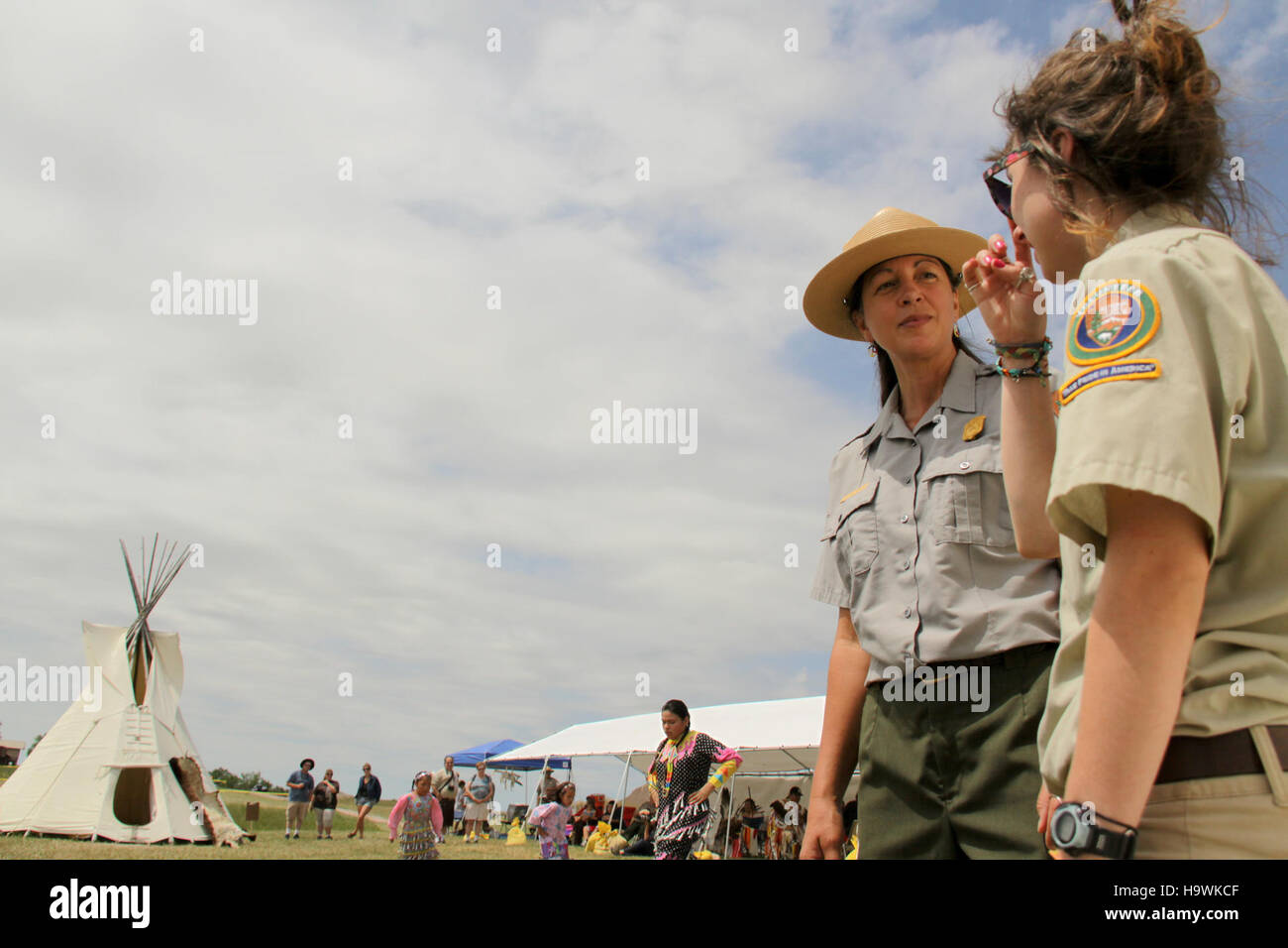 Ranger Ellen and SCA Intern Alena work together at Badlands National ...