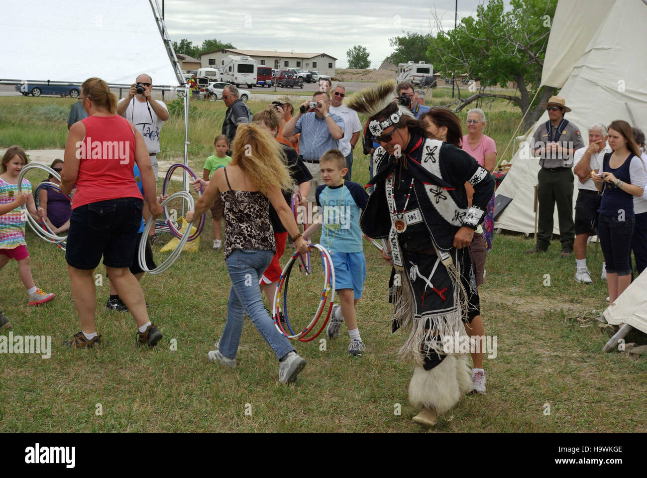 A Native American InterTribal Hoop Dance performance at Badlands ...