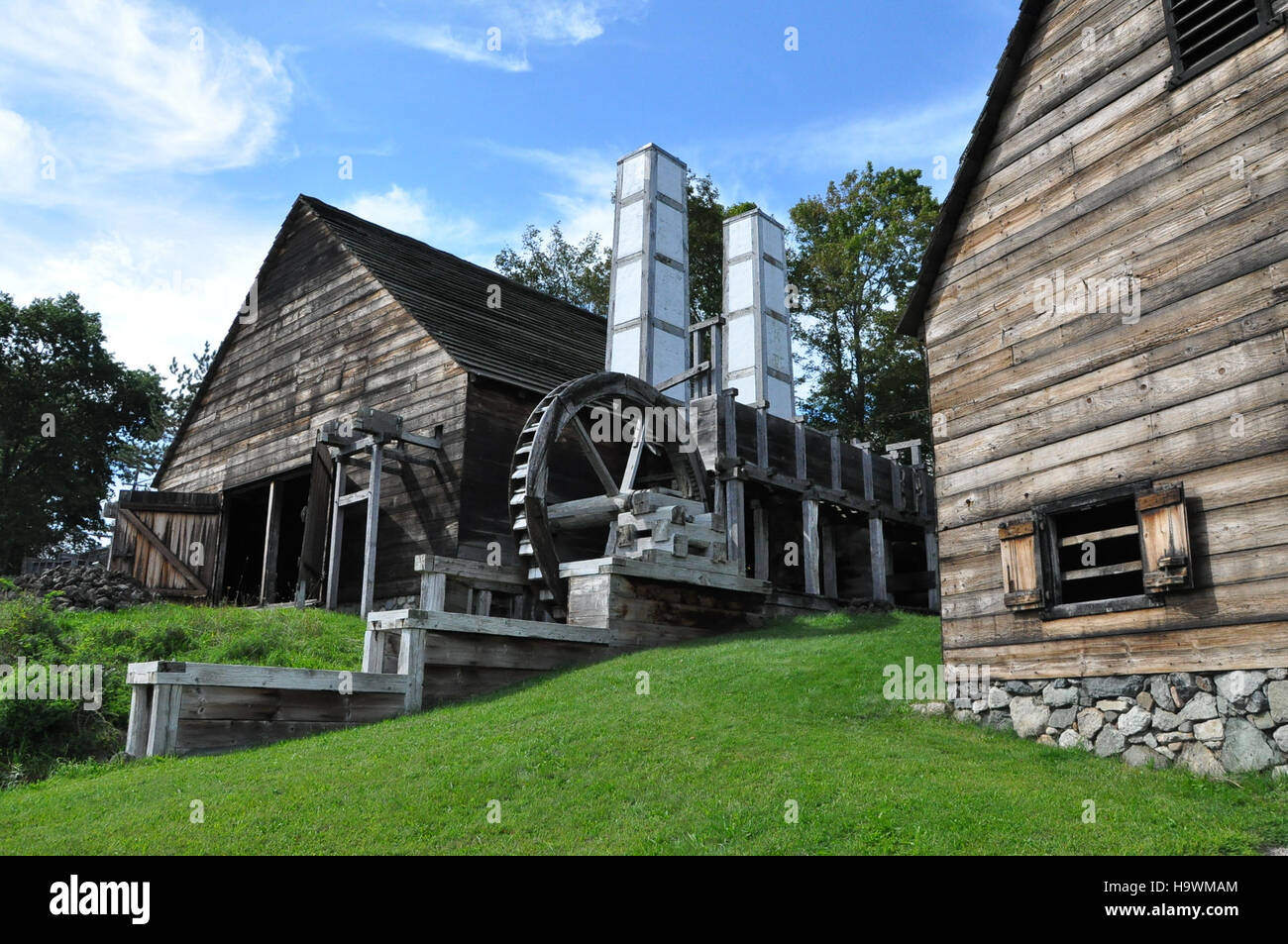This image captures a historic scene at the Salem Saugus National Park ...
