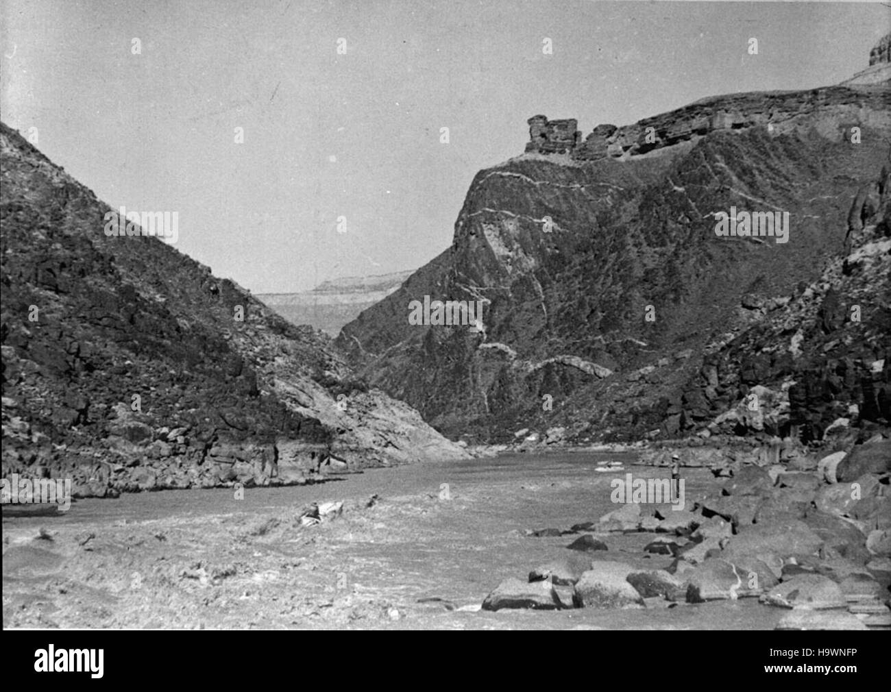 This historic image captures the Colorado River flowing through the ...