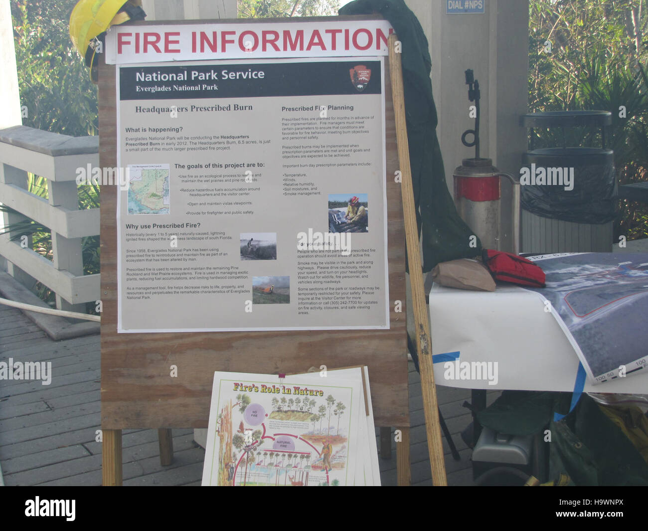 A prescribed fire conducted near park structures in the Everglades ...