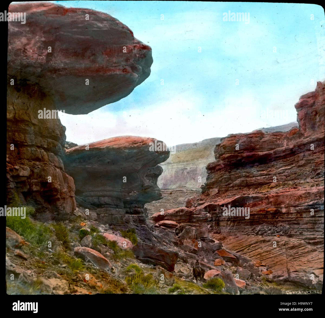 A historical photograph from around 1900 depicts the Havasupai people ...
