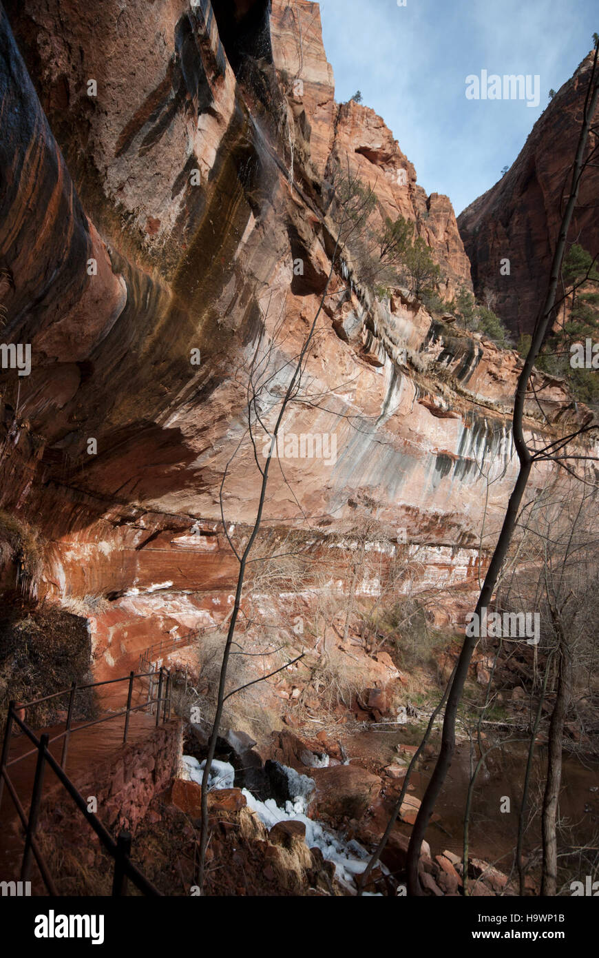 zionnps 6721820397 Winter at the Lower Emerald Pool Stock Photo - Alamy