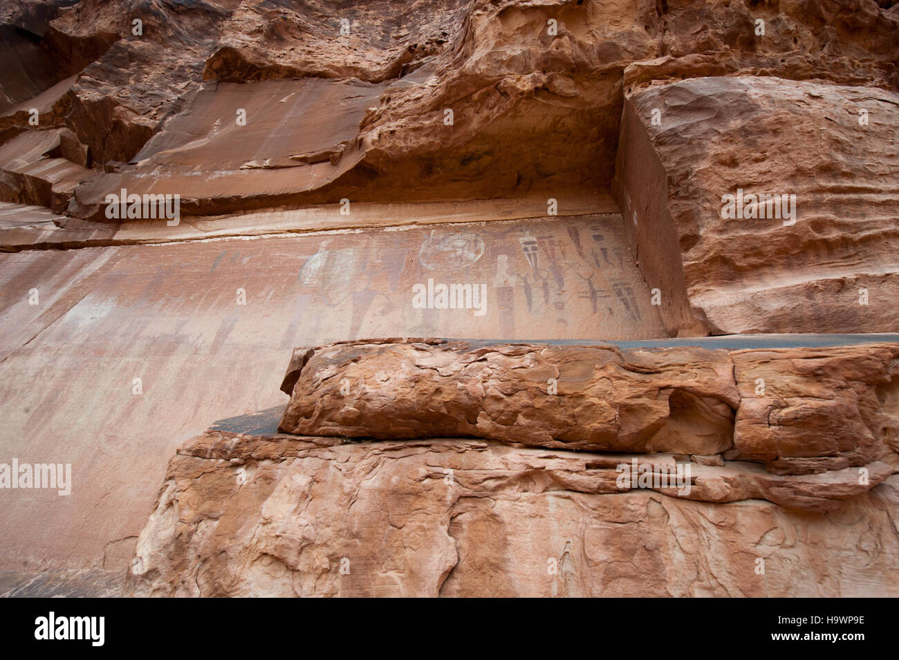 The Courthouse Wash Rock Art Panel in Arches National Park features ...
