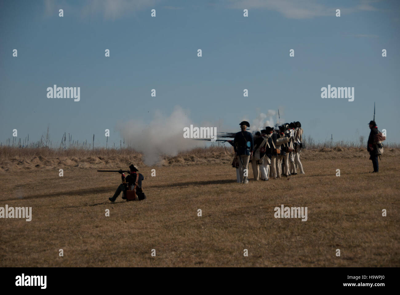 A display at Valley Forge National Park depicting soldier life during ...