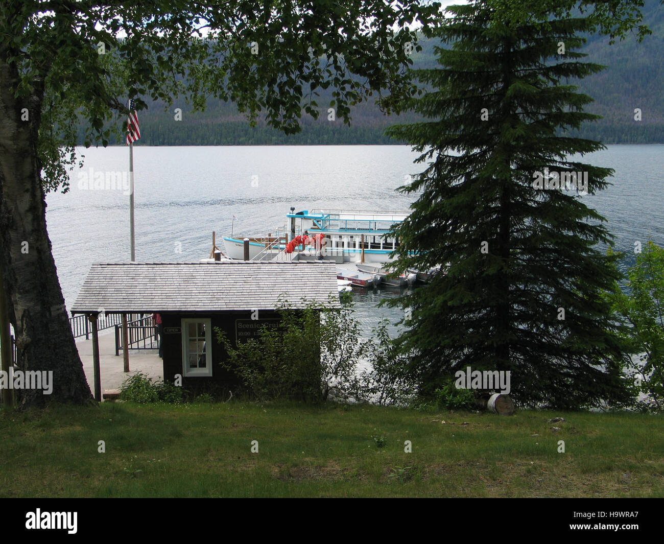 The DeSmet, a historic boat, operates on Lake McDonald in Glacier ...