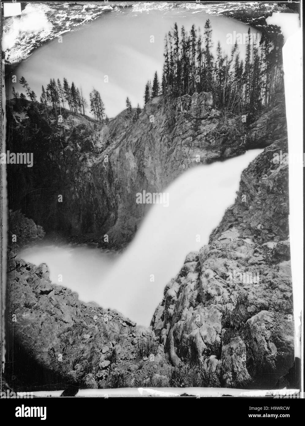 The Upper Falls of the Yellowstone River, located in Yellowstone ...