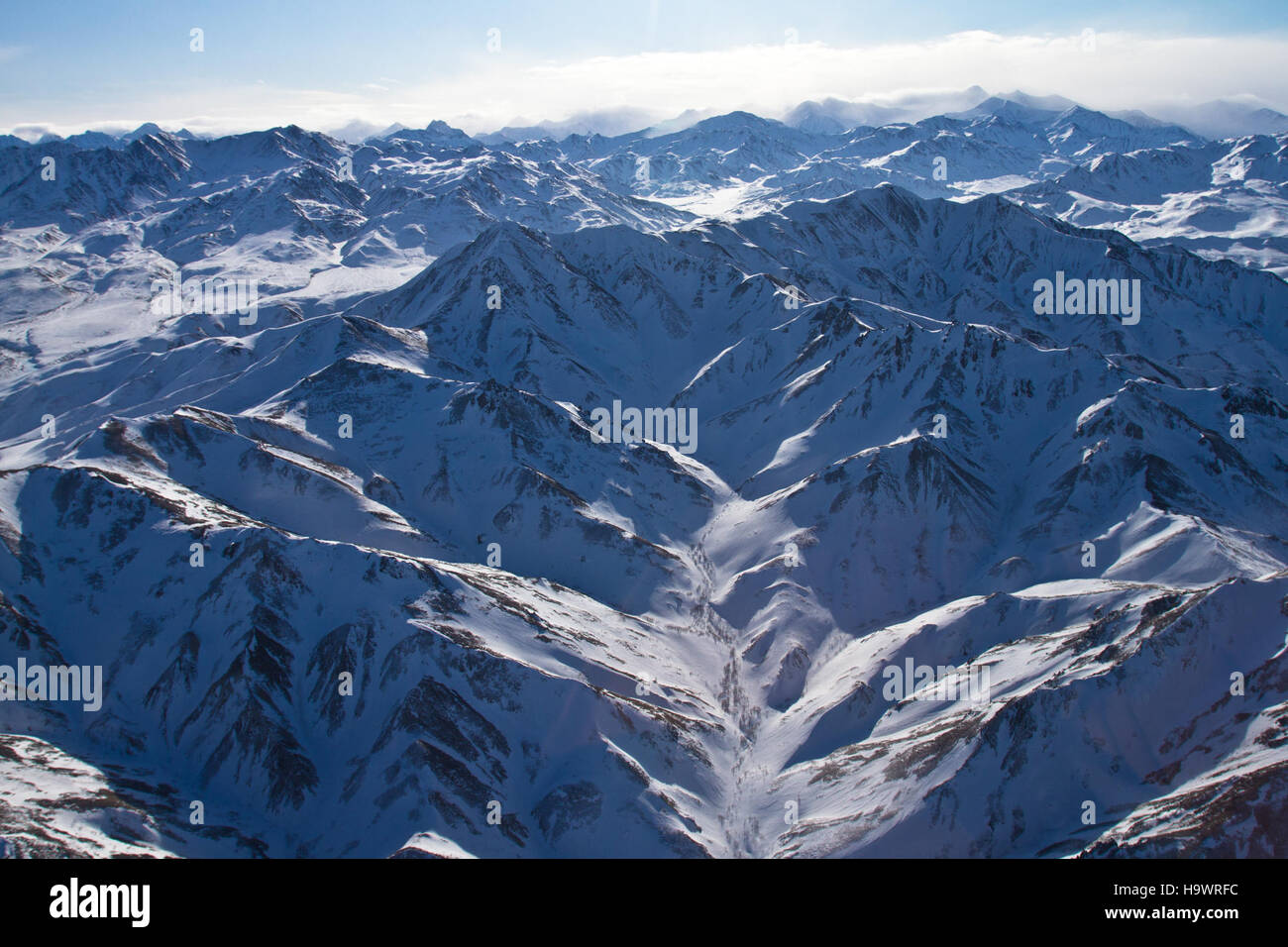 Aerial views of the Alaska Range from Denali National Park showcase the ...