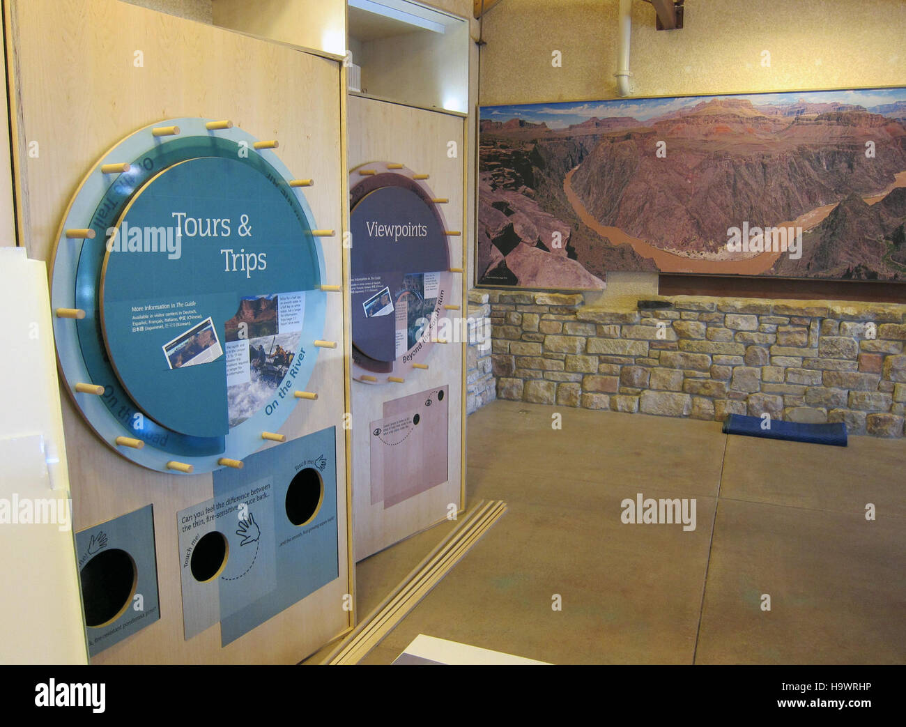 The installation of a new exhibit at the Grand Canyon Visitor Center ...