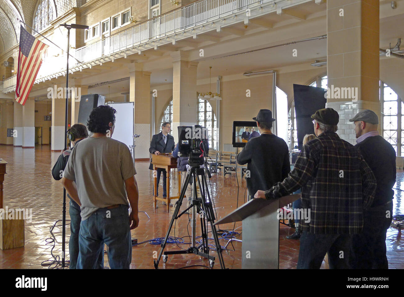 Billy at the inspection desk on Ellis Island, a key location for ...
