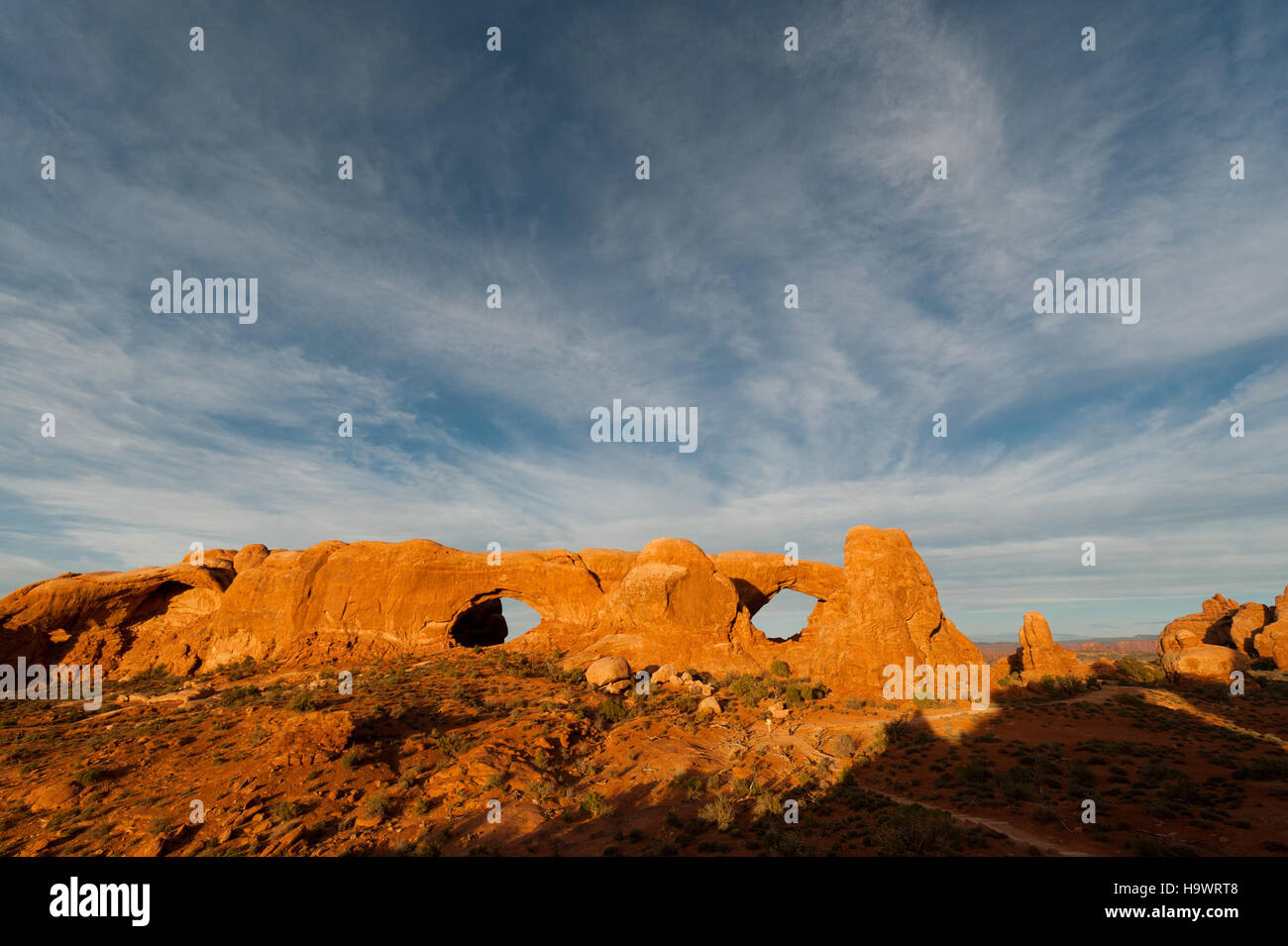 The North and South Windows in Arches National Park, famous for their ...