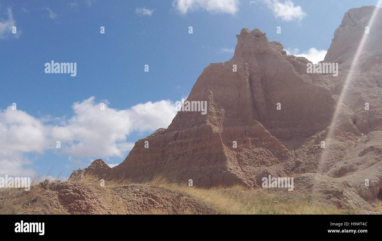 Badlands National Park in South Dakota features dramatic landscapes ...