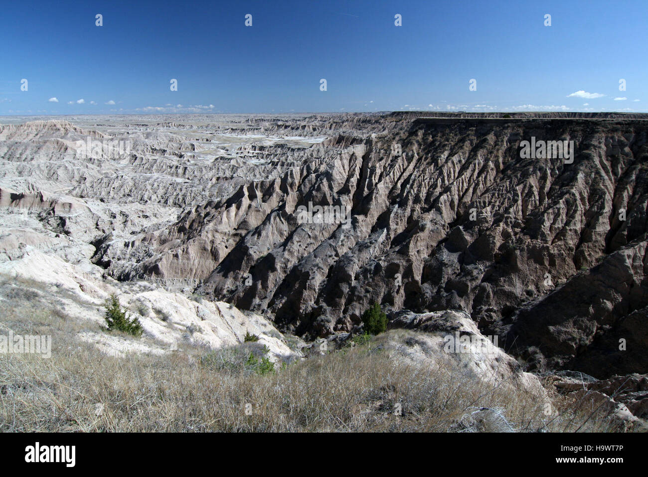 A view of Stronghold Table in Badlands National Park, a prominent ...