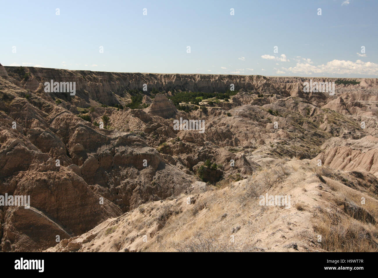 Stronghold Table, a prominent feature in Badlands National Park, offers ...