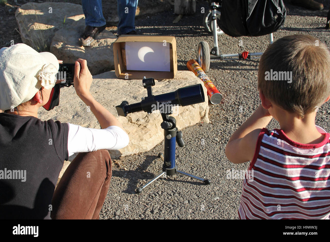 An image from the Grand Canyon National Park during the annular eclipse ...