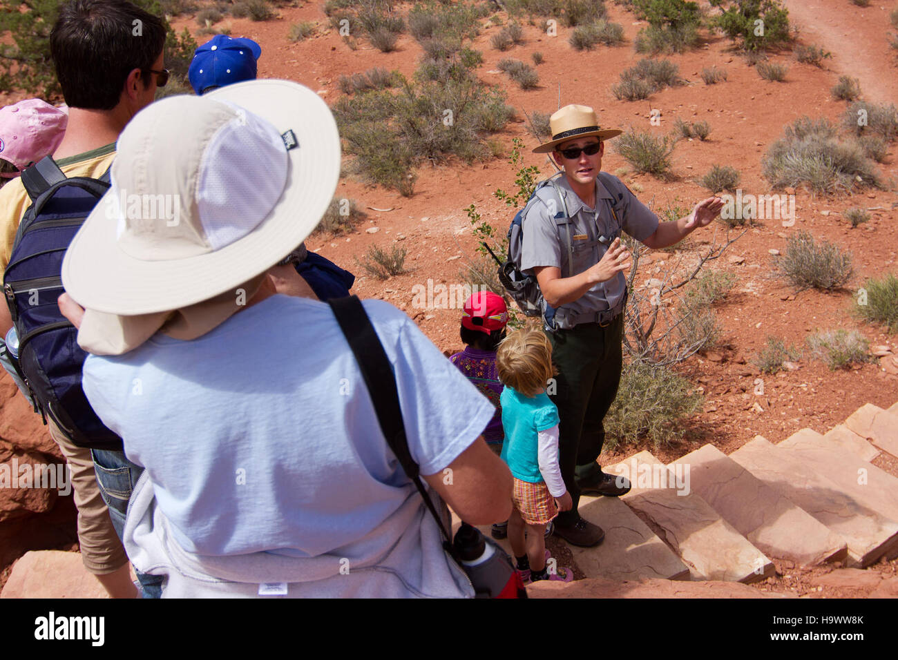 Michael Matthes led a guided walk in Arches National Park, providing an ...