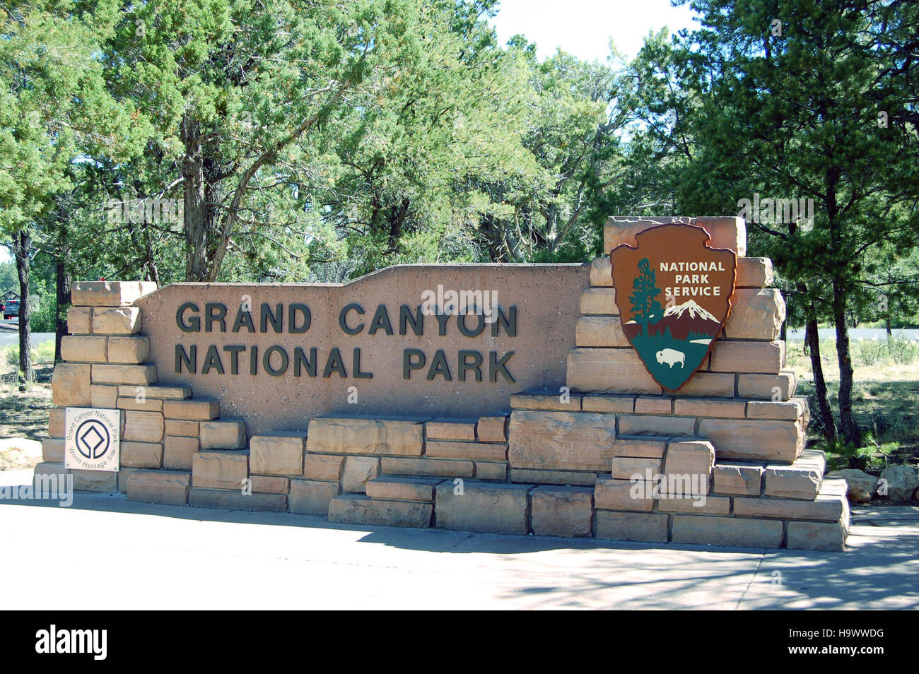 The South Entrance of Grand Canyon National Park features the iconic ...