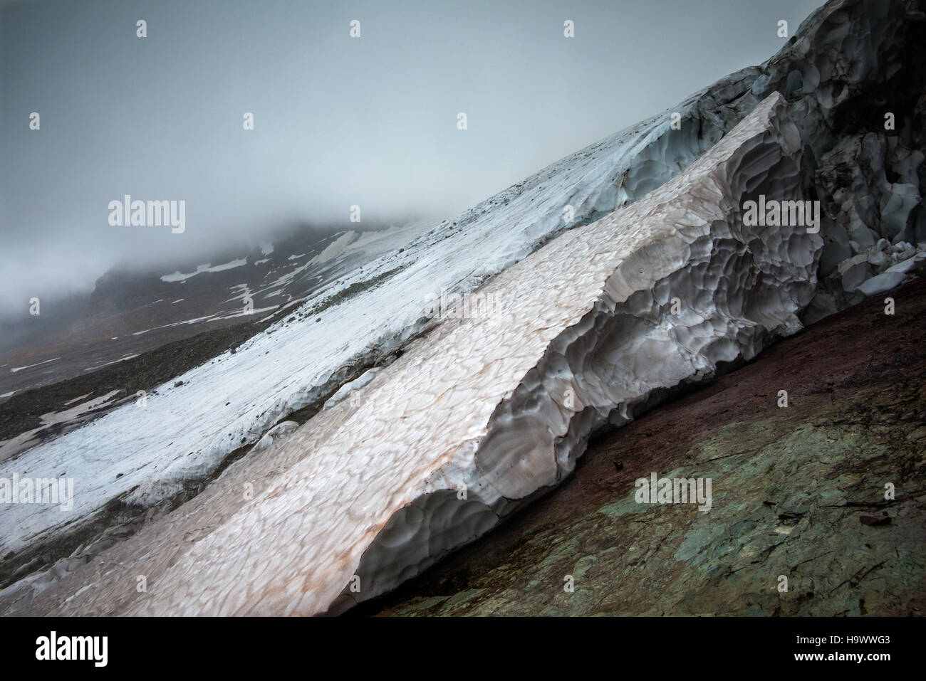 This image from Glacier National Park highlights the geological layers ...