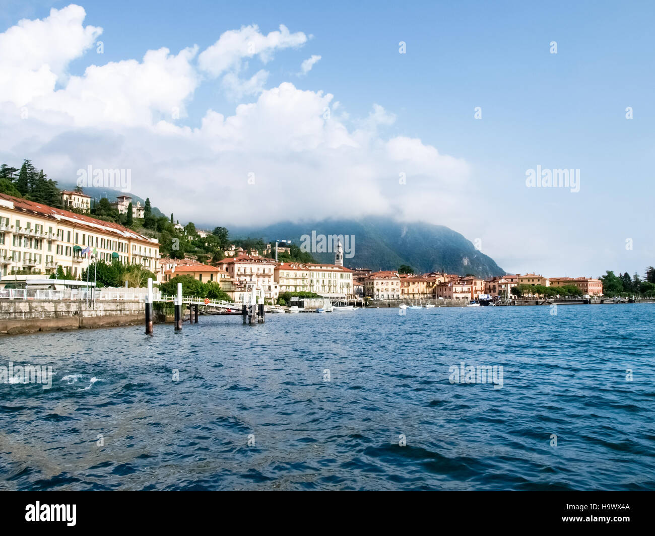 Menaggio, Italy - august 25, 2015: Menaggio view with perspective and ...
