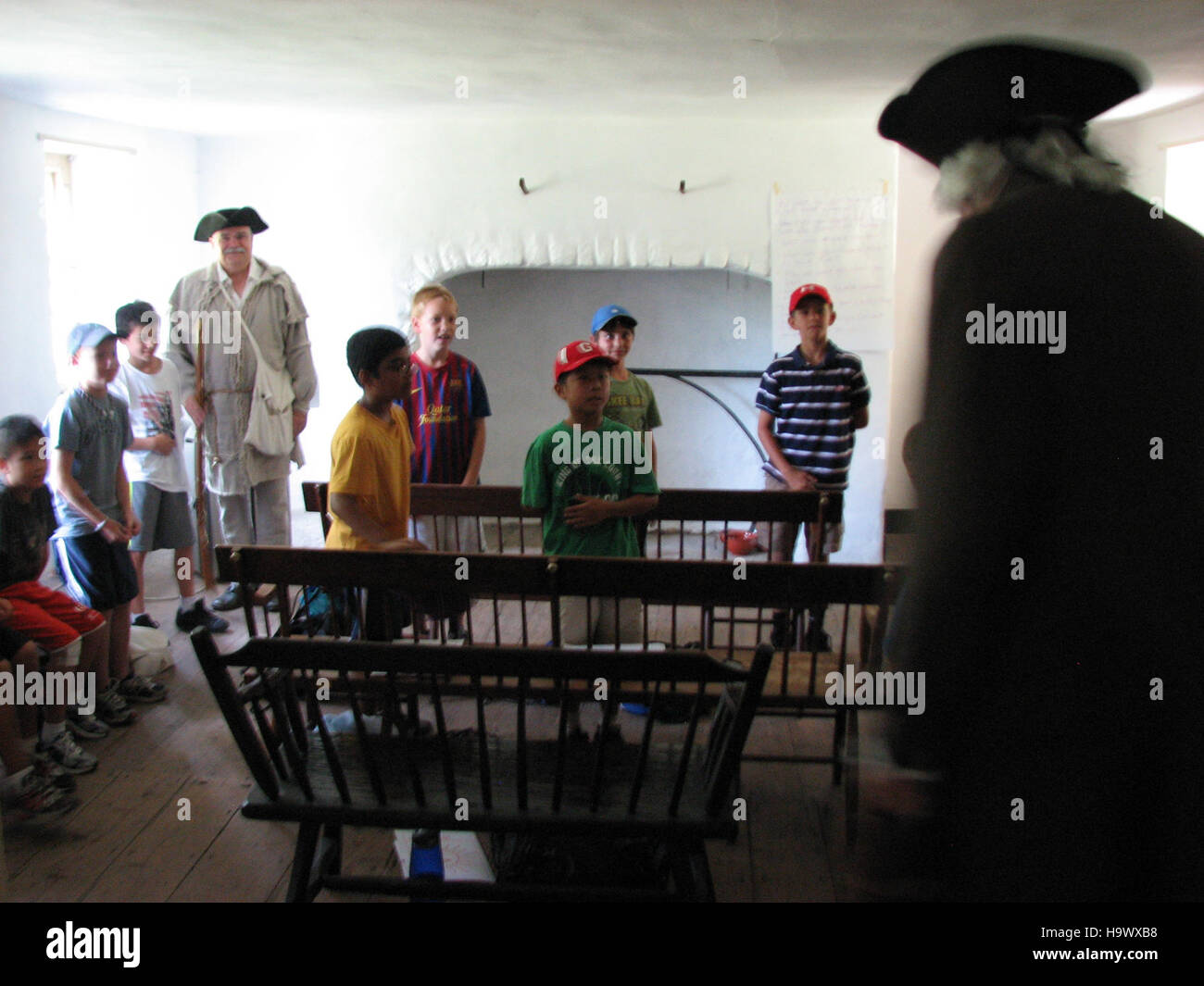 General George Washington is depicted visiting his troops during the ...