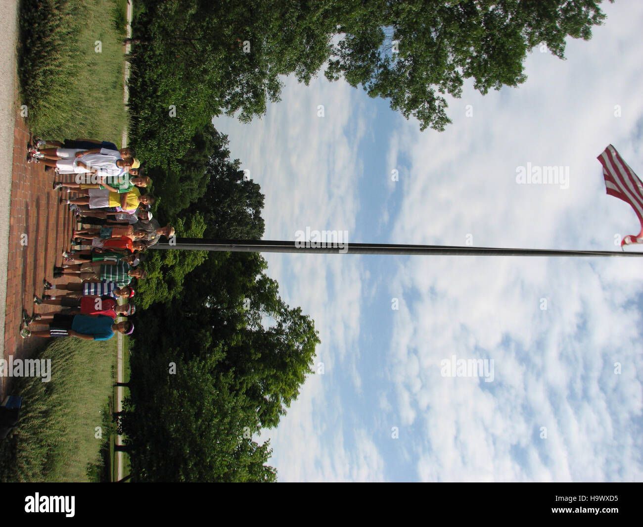 Ranger Adam presents the flag at Valley Forge National Historical Park ...